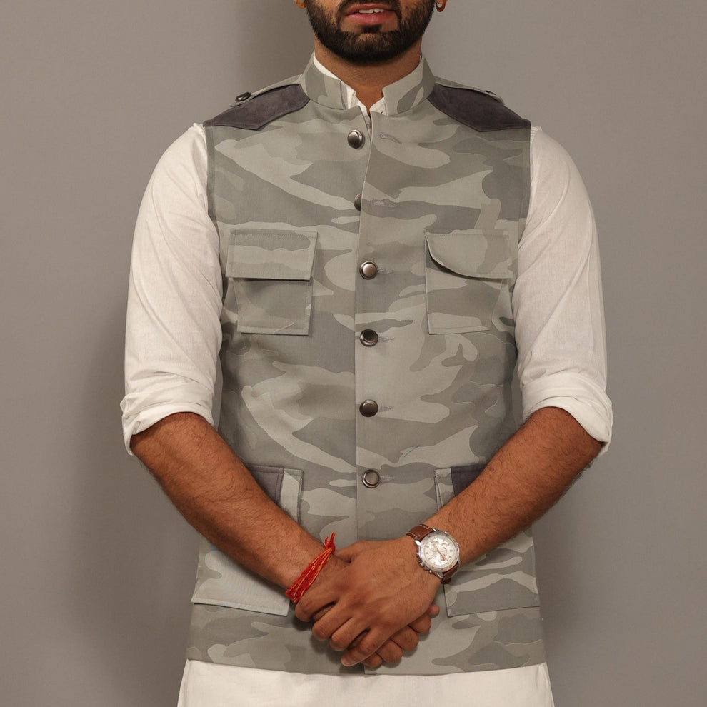 Grey Camouflage Hunting Style Jacket | Best For Wedding Functions ...