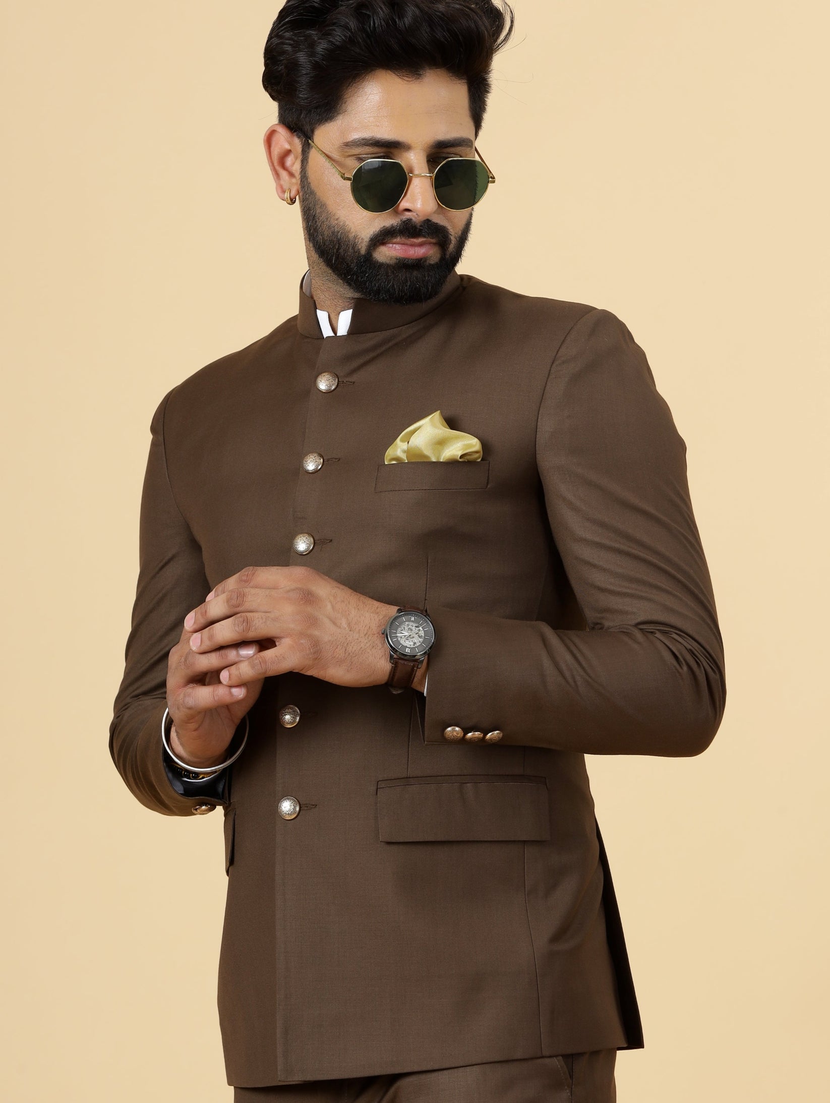 Traditional Cocoa Brown Jodhpuri Suit | Perfect for Wedding and Casual ...